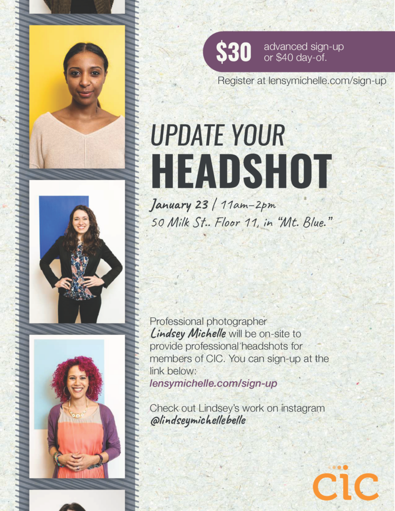 CIC Headshot Event Sign-up - Lensy Michelle Photography